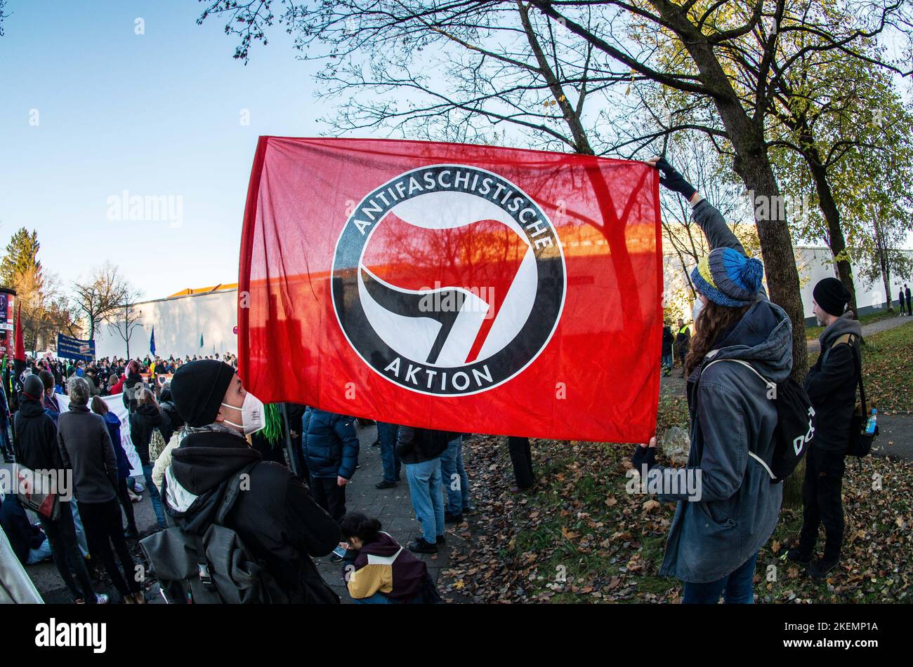 Munich, Bavaria, Germany. 13th Nov, 2022. Demonstrators against the ...