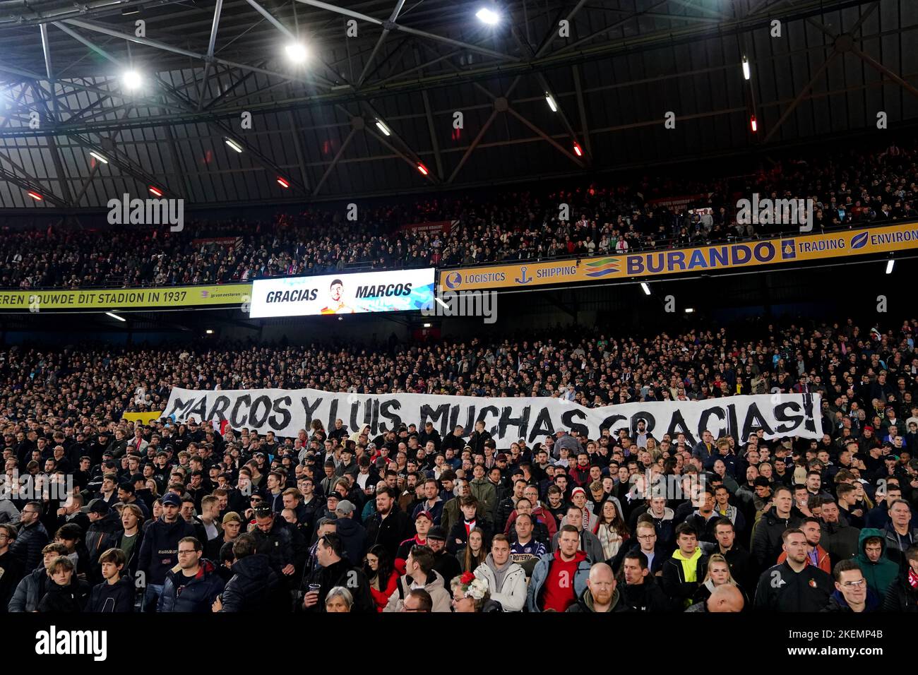 Rotterdam - Banner for Marcos Senesi and Luis Sinesterra the match ...