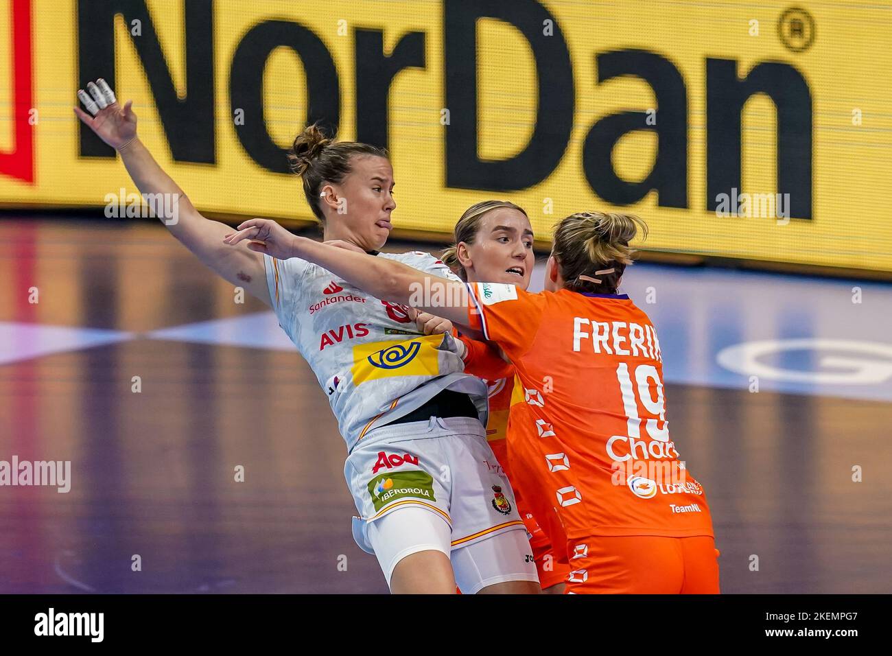 SKOPJE, MACEDONIA - NOVEMBER 13: Silvia Arderius Martin of Spain, Inger ...