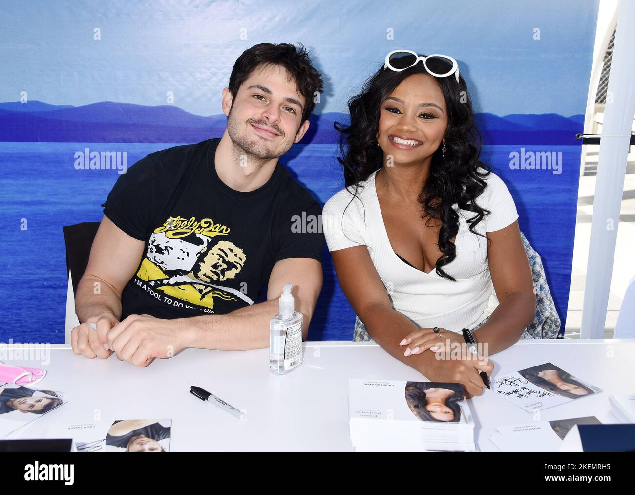 Zach Tinker and Raven Bowens arriving at the "Days of Our Lives" Day of Days 2022 Fan Event held ...
