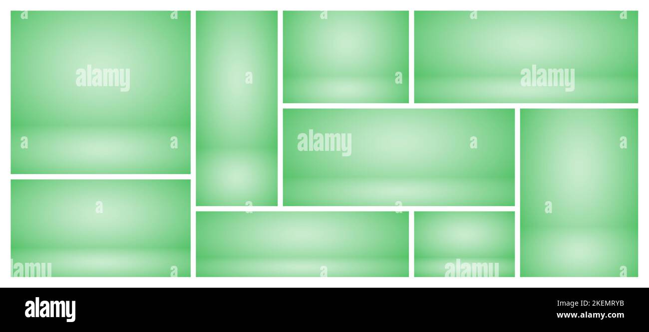 Empty green studio abstract backgrounds with spotlight effect. Product ...