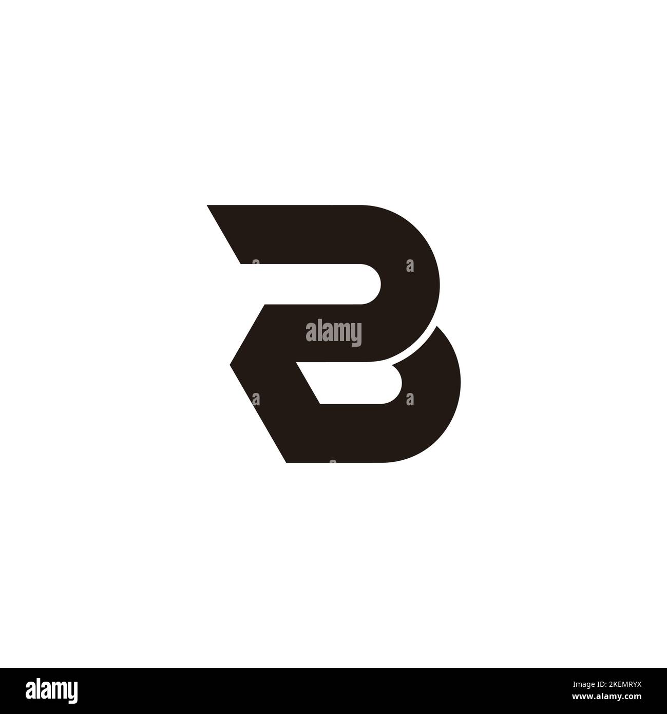 letter pb linked simple geometric loop logo vector Stock Vector Image ...