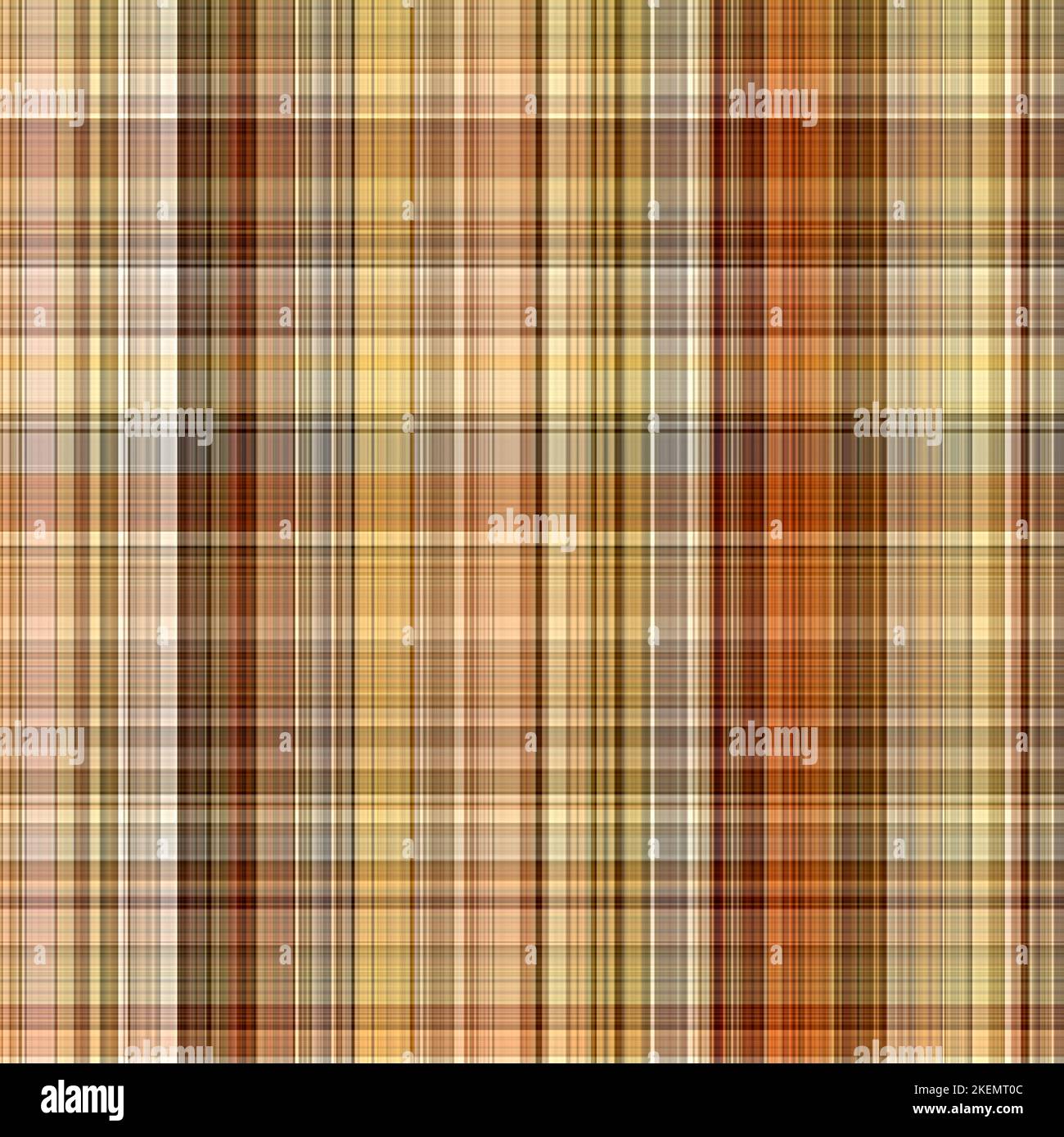 Woodland brown tartan seamless pattern textile. Tonal autumnal forest ...