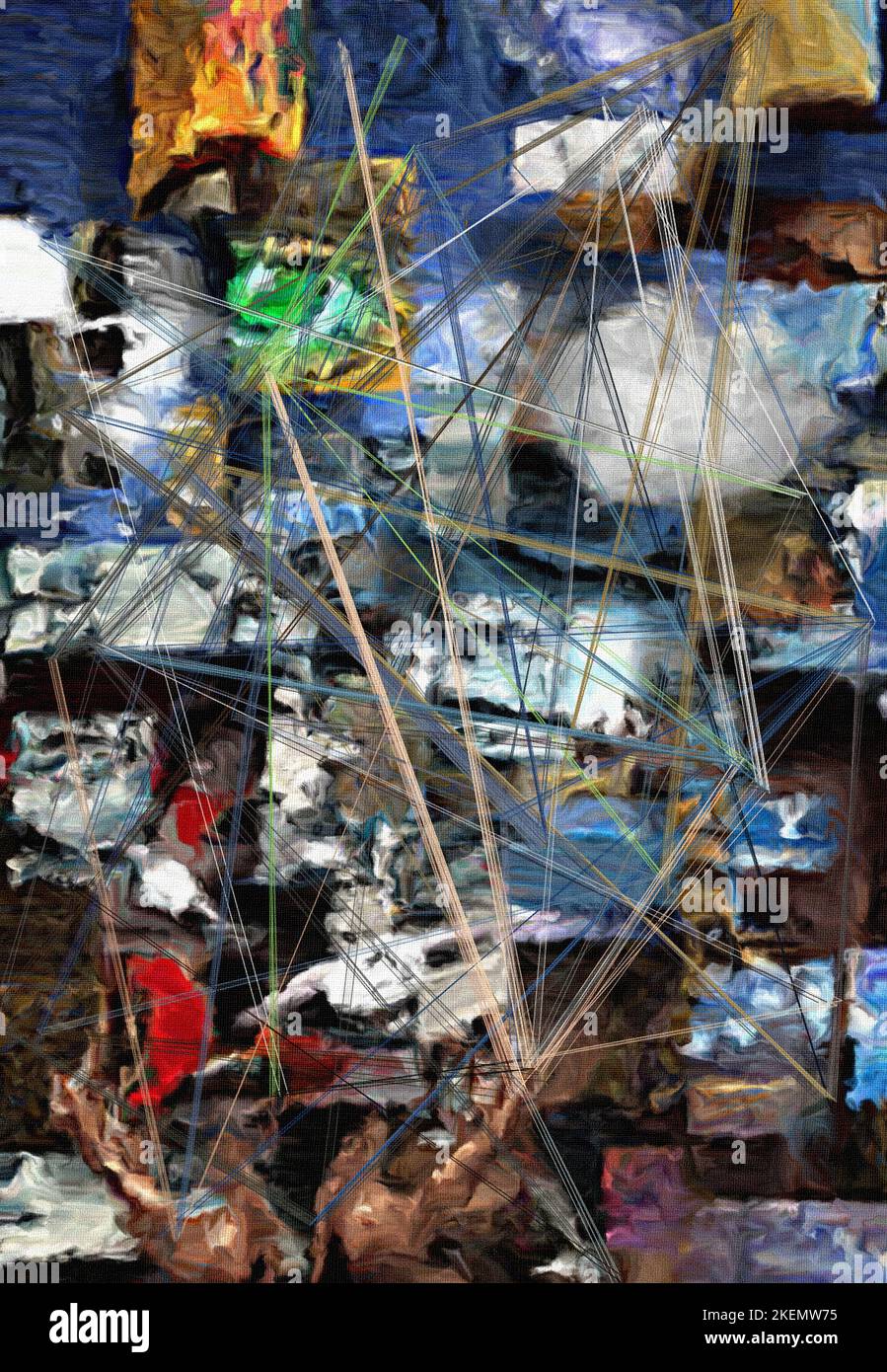 Abstract painting. Modern digital art. 3D rendering Stock Photo - Alamy