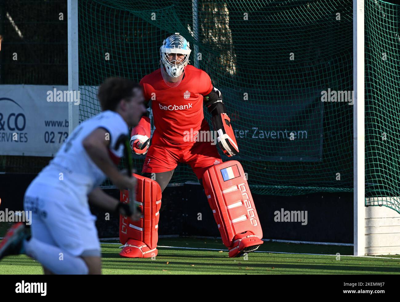 Oree's goalkeeper Arthur Thieffry pictured during a hockey game between ...