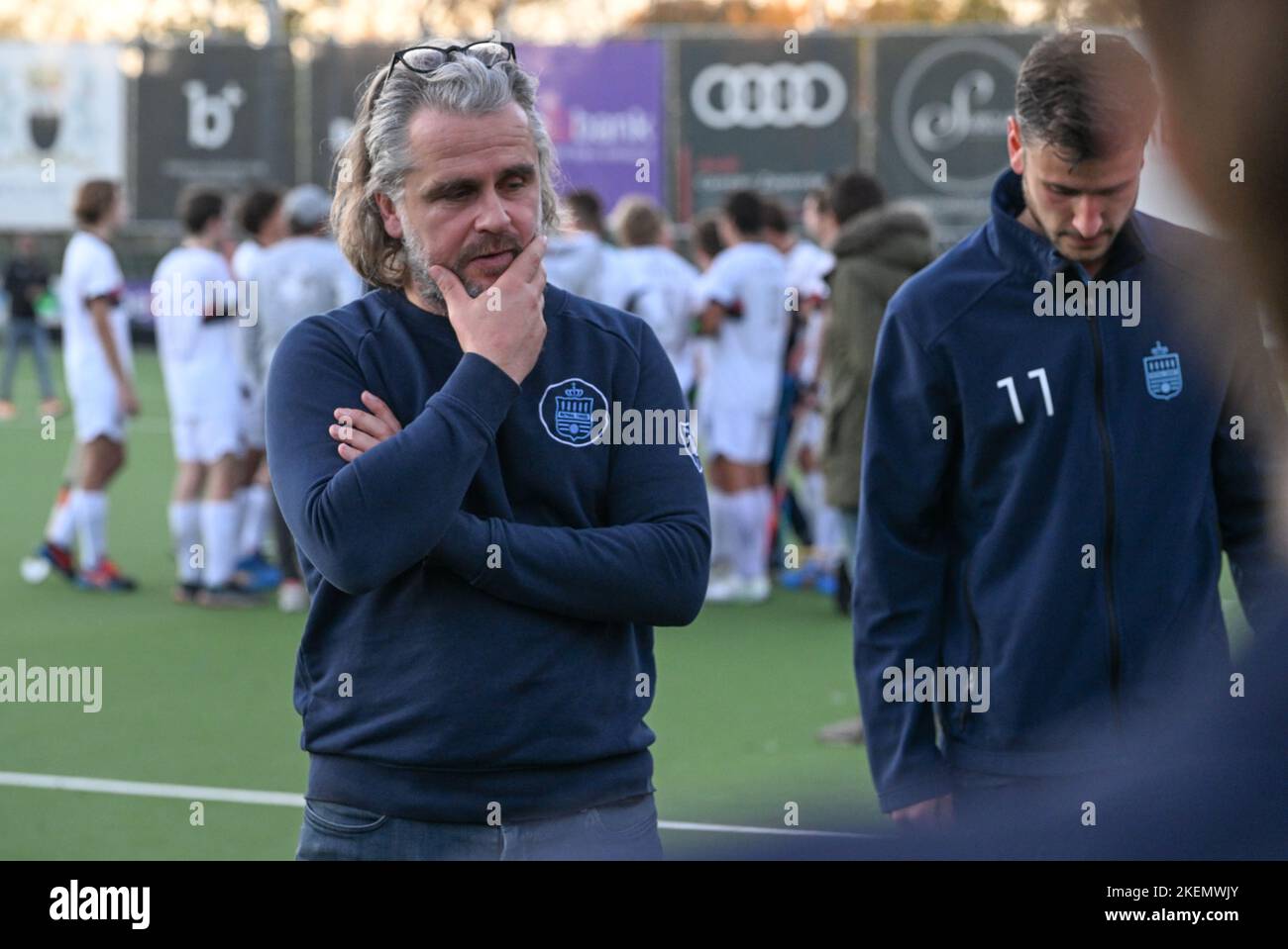 Oree's head coach Steve Crauwels is pictured after a hockey game ...