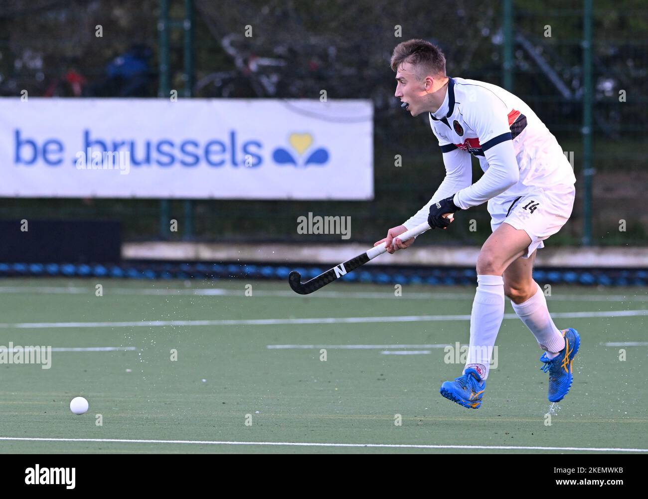 Dragons' Thomas Crols pictured in action during a hockey game between ...