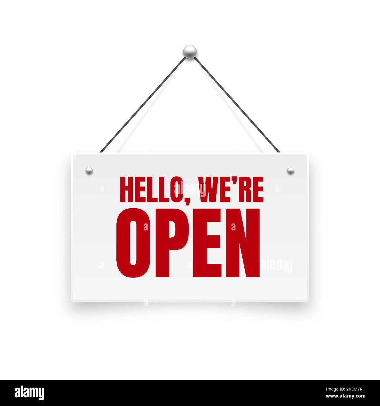 Realistic open hanging signboard. Vintage door sign for cafe ...