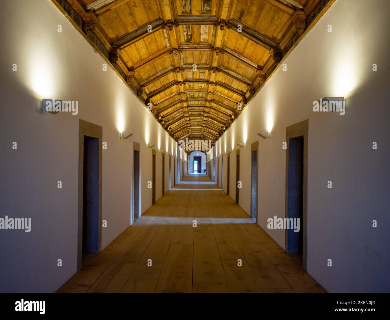 Mosteiro de São Martinho de Tibães monk cells corridor Stock Photo - Alamy