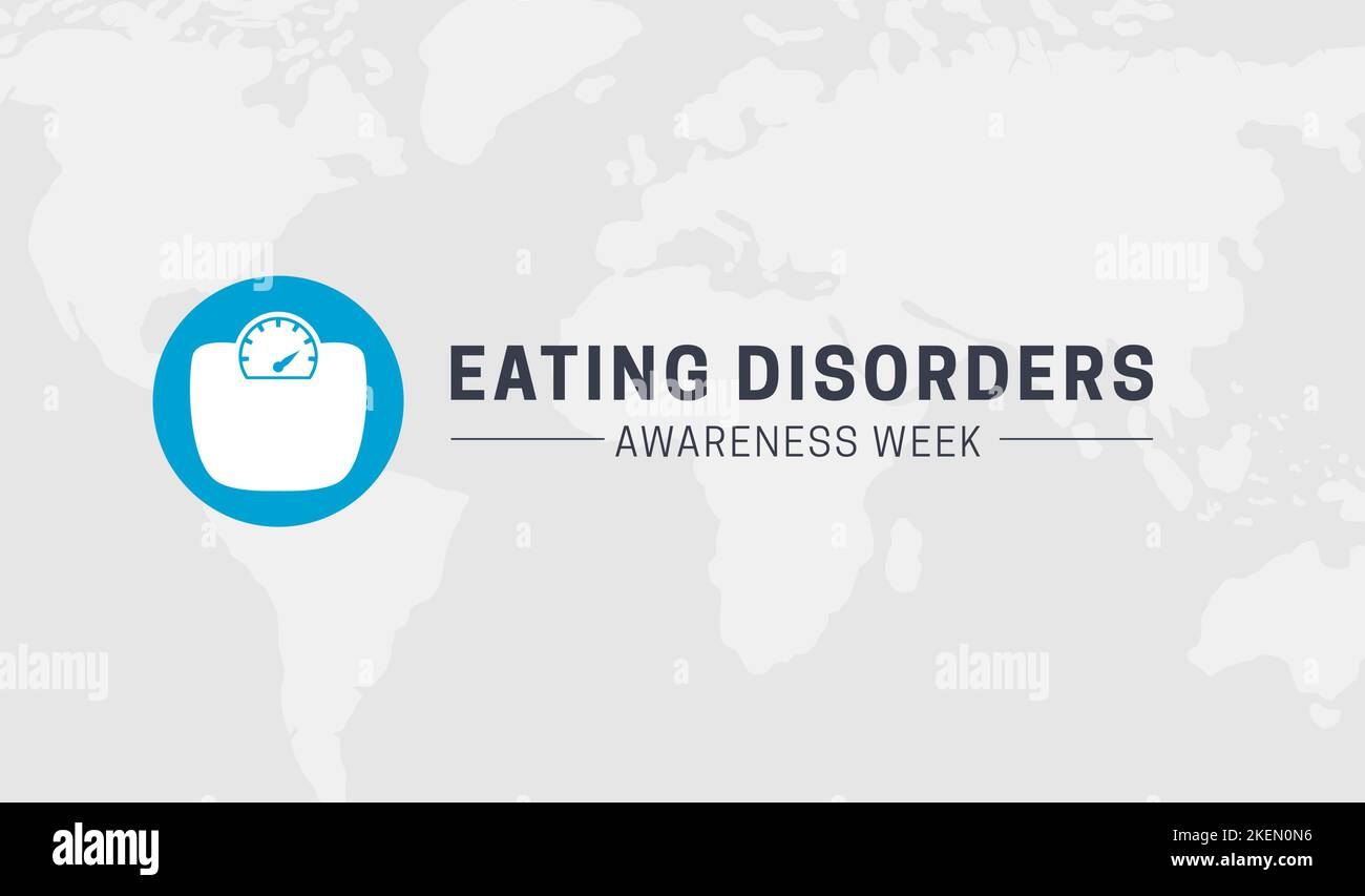 Simple Eating Disorders Awareness Week Background Illustration with ...