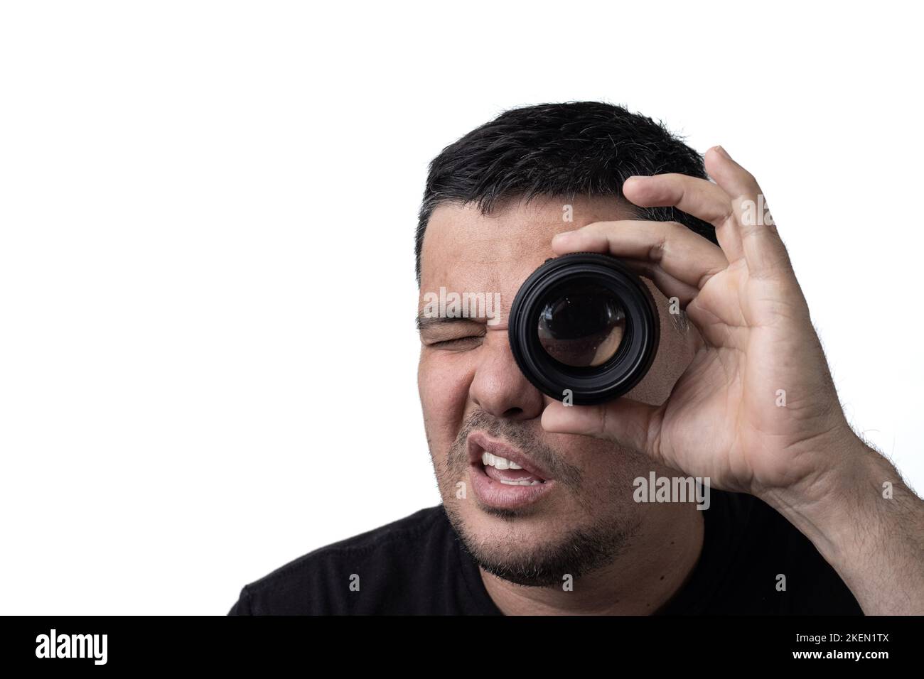 Watching through a lens hi-res stock photography and images - Alamy