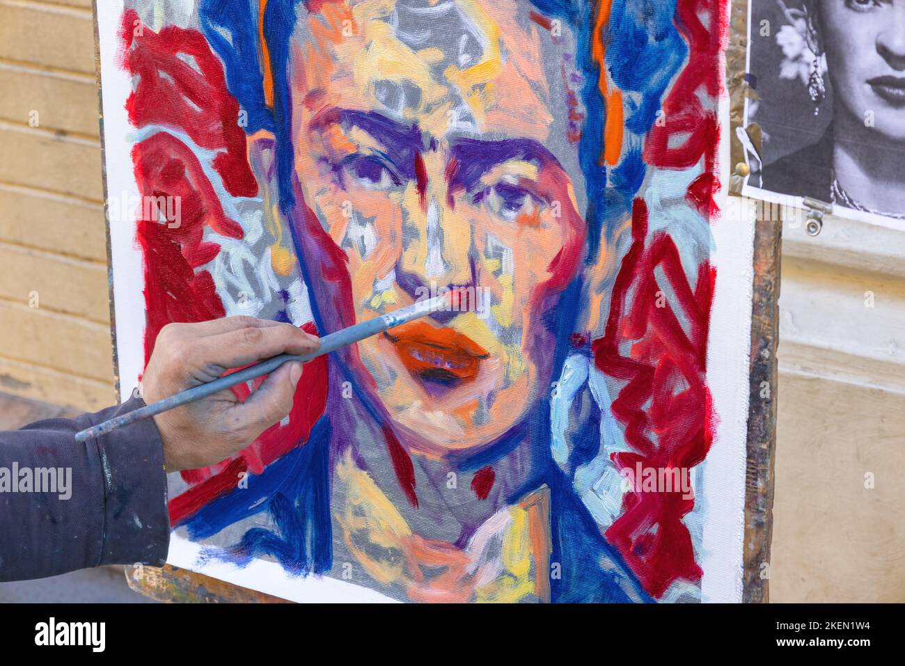 Watercolor artist painting on hi-res stock photography and images - Alamy