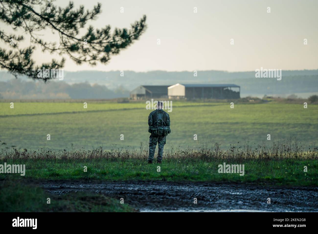 Soldier Standing Alone