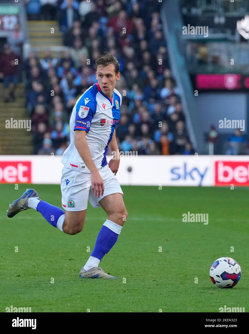 Burnley, UK. 13th Nov, 2022. Callum Brittain #2 of Blackburn Rovers ...