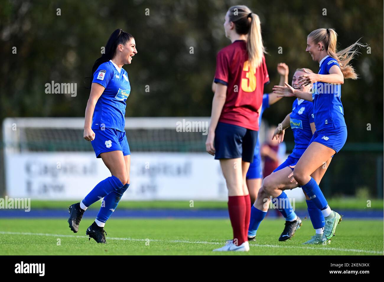 Cardiff, UK. 13th Nov, 2022. Danielle Broadhurst of Cardiff City Women ...
