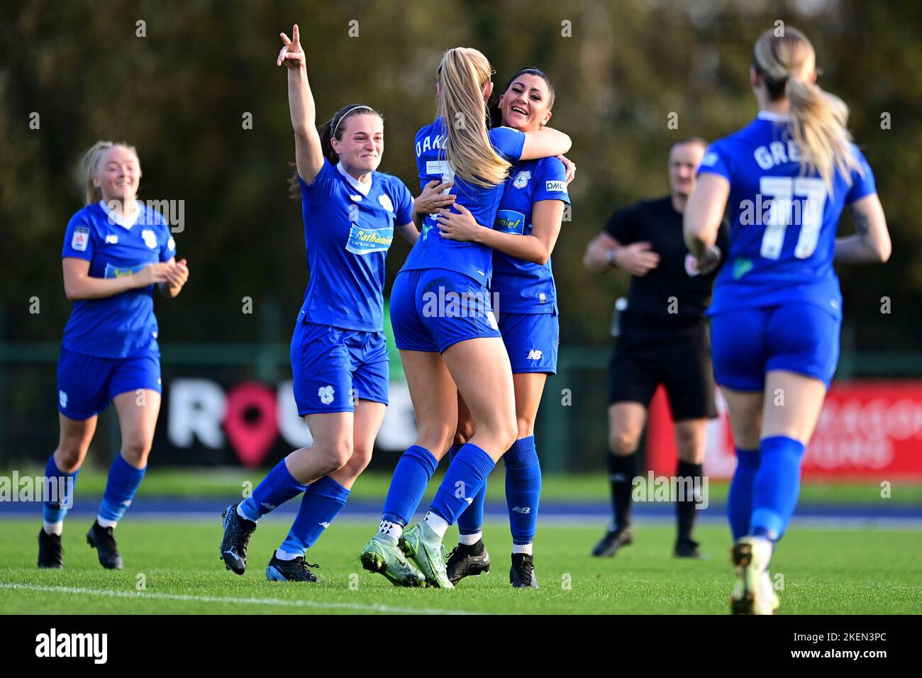 Cardiff, UK. 13th Nov, 2022. Danielle Broadhurst of Cardiff City Women ...