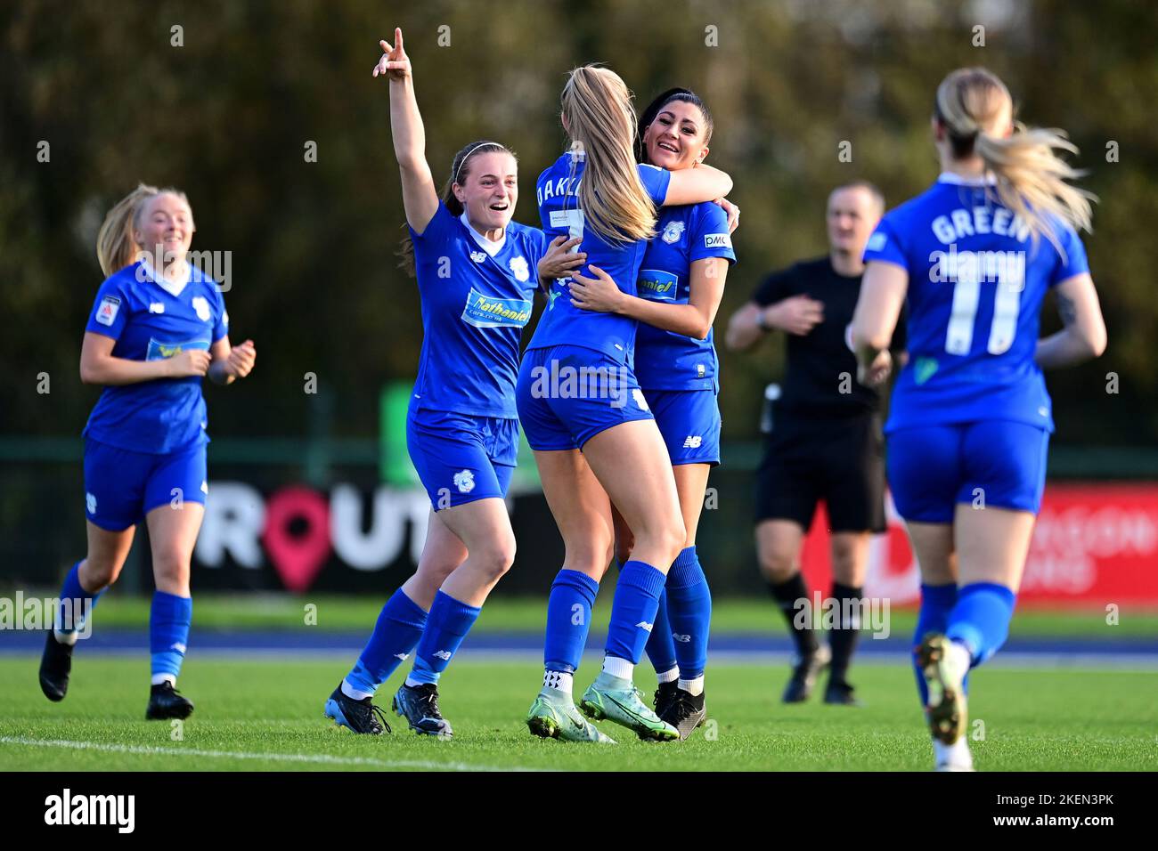 Cardiff, UK. 13th Nov, 2022. Danielle Broadhurst of Cardiff City Women ...