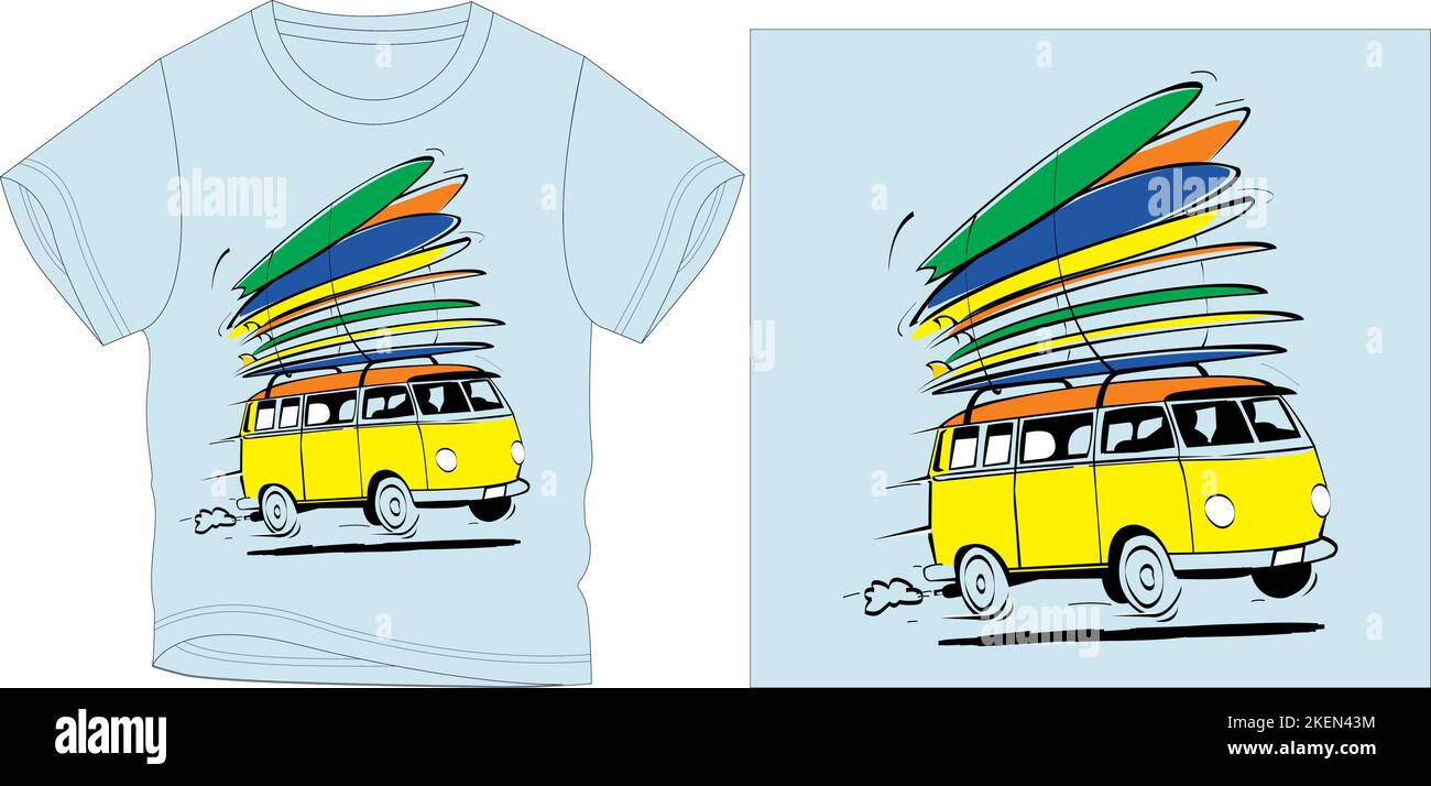 loaded van t shirt graphic design vector illustration digital file ...