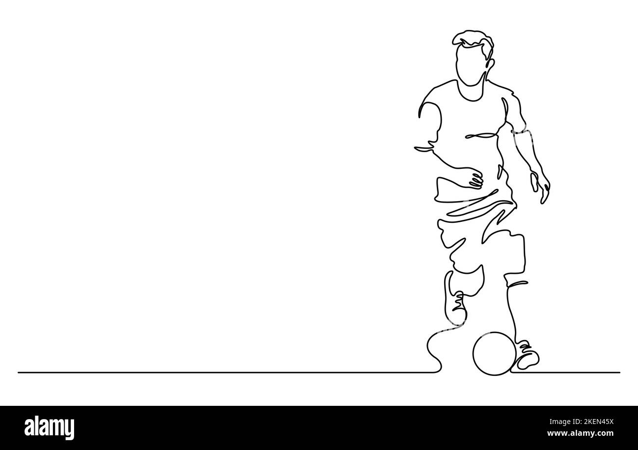 man playing soccer and dribble possession vector illustration ...