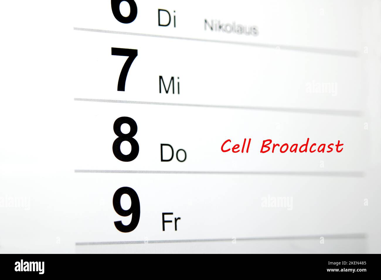 Emergency warning cell hi-res stock photography and images - Alamy