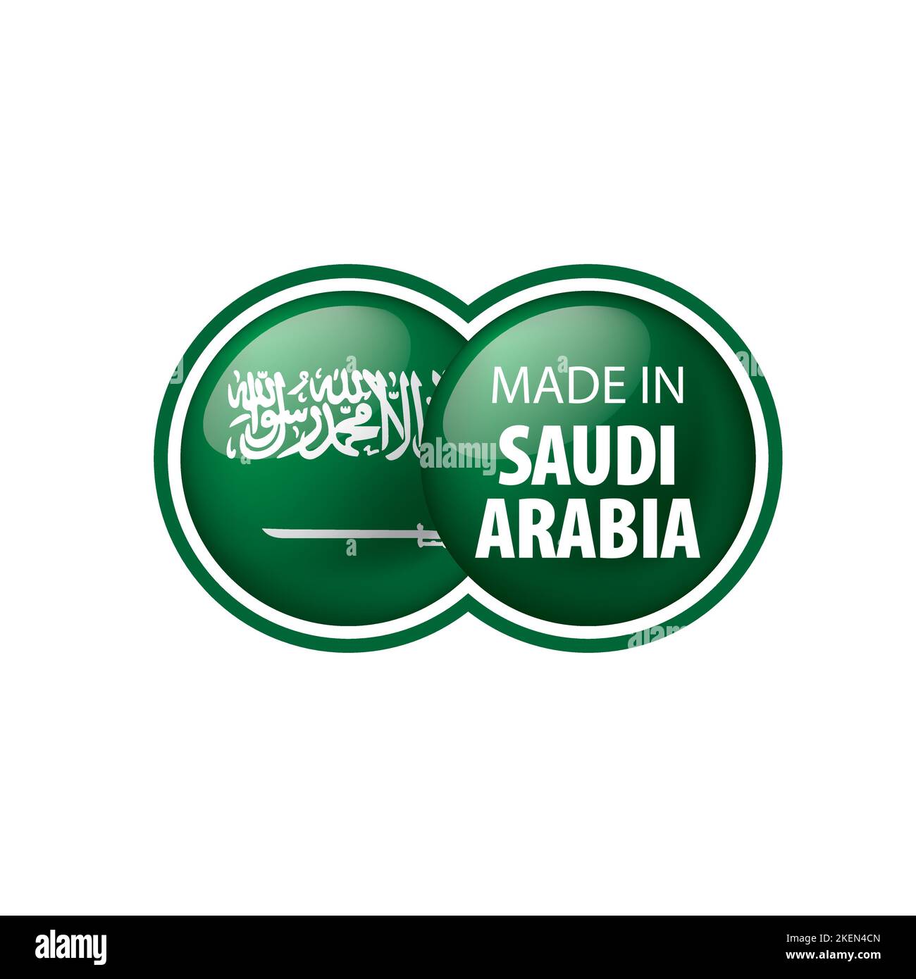 Saudi Arabia flag, vector illustration on a white background Stock ...