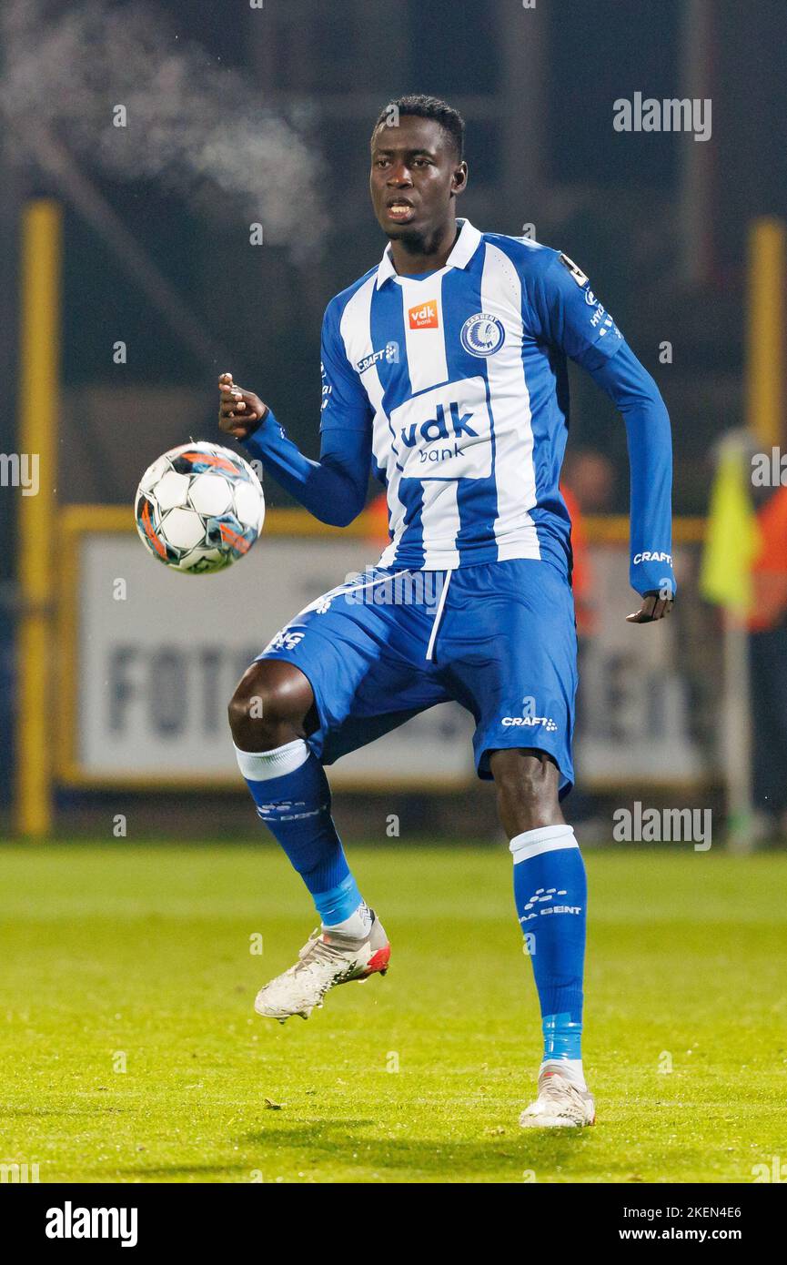 Gent's Joseph Okumu pictured in action during a soccer match between KV ...