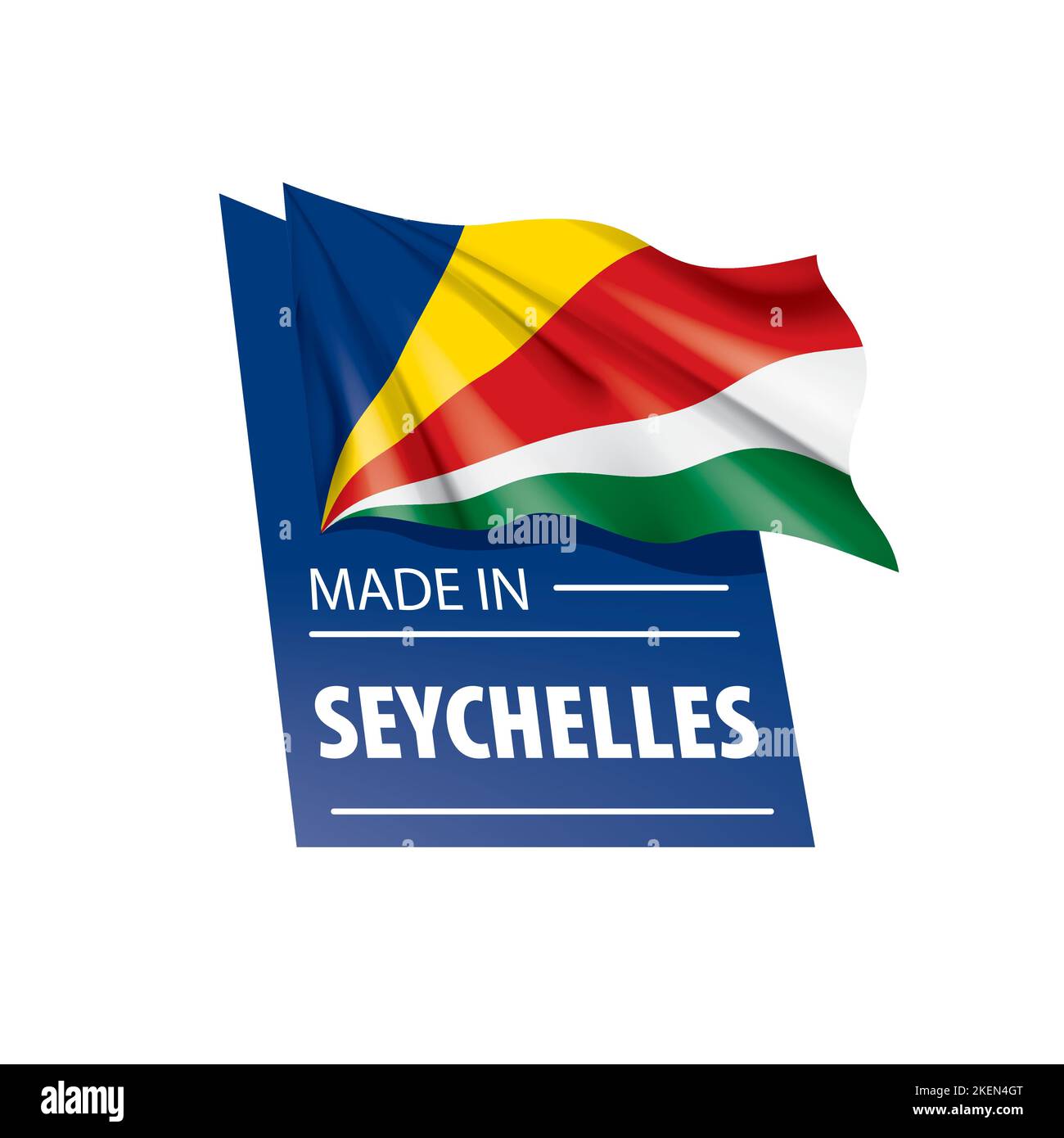 Seychelles flag, vector illustration on a white background Stock Vector ...