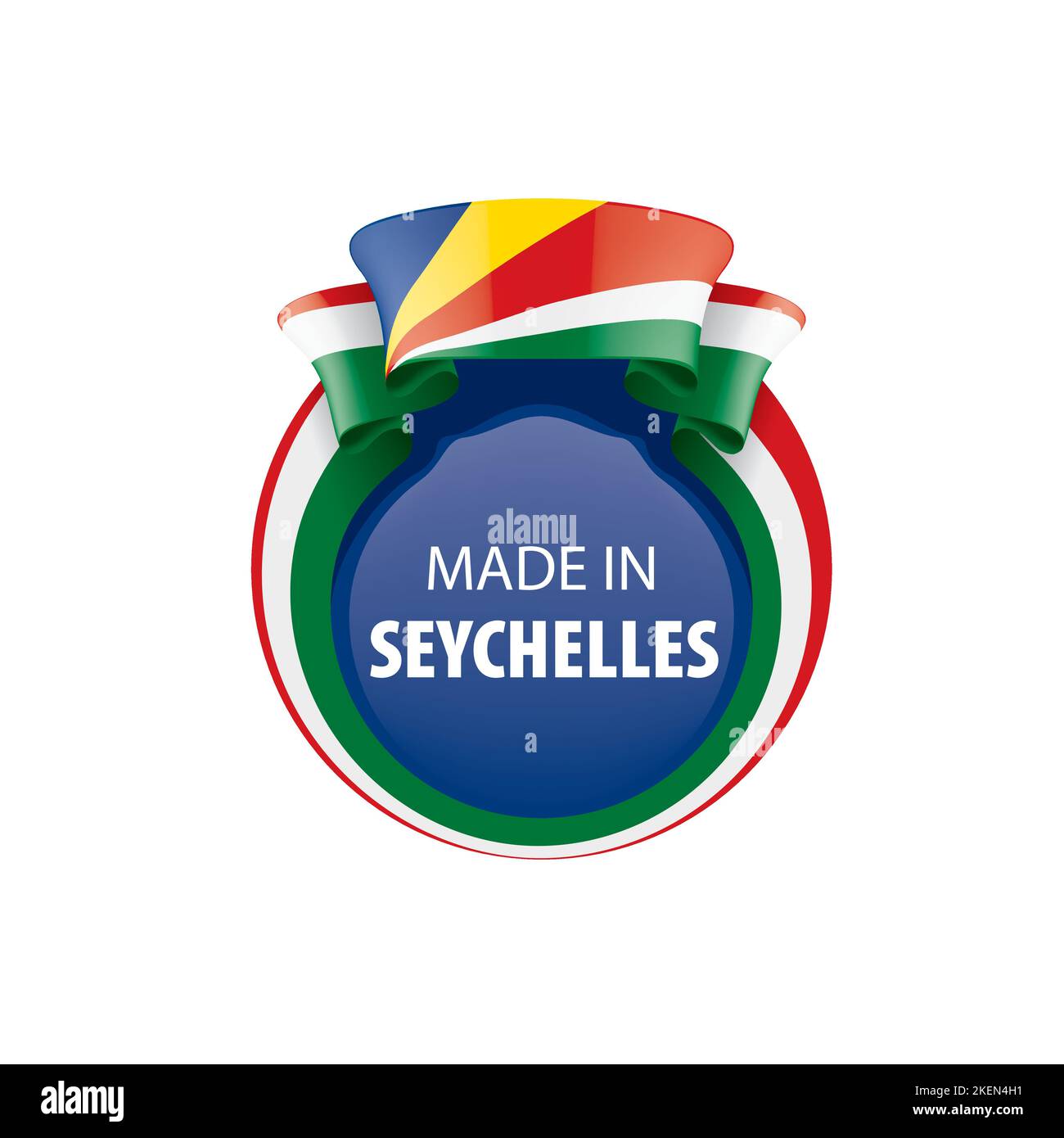 Seychelles flag, vector illustration on a white background Stock Vector ...