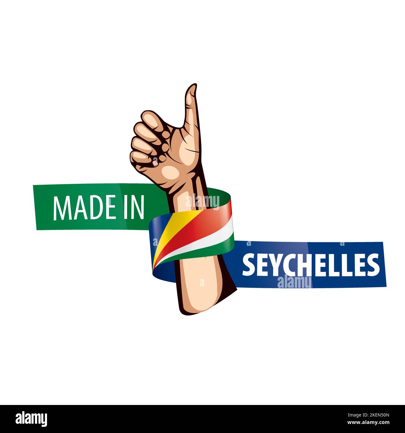 Seychelles flag, vector illustration on a white background Stock Vector ...