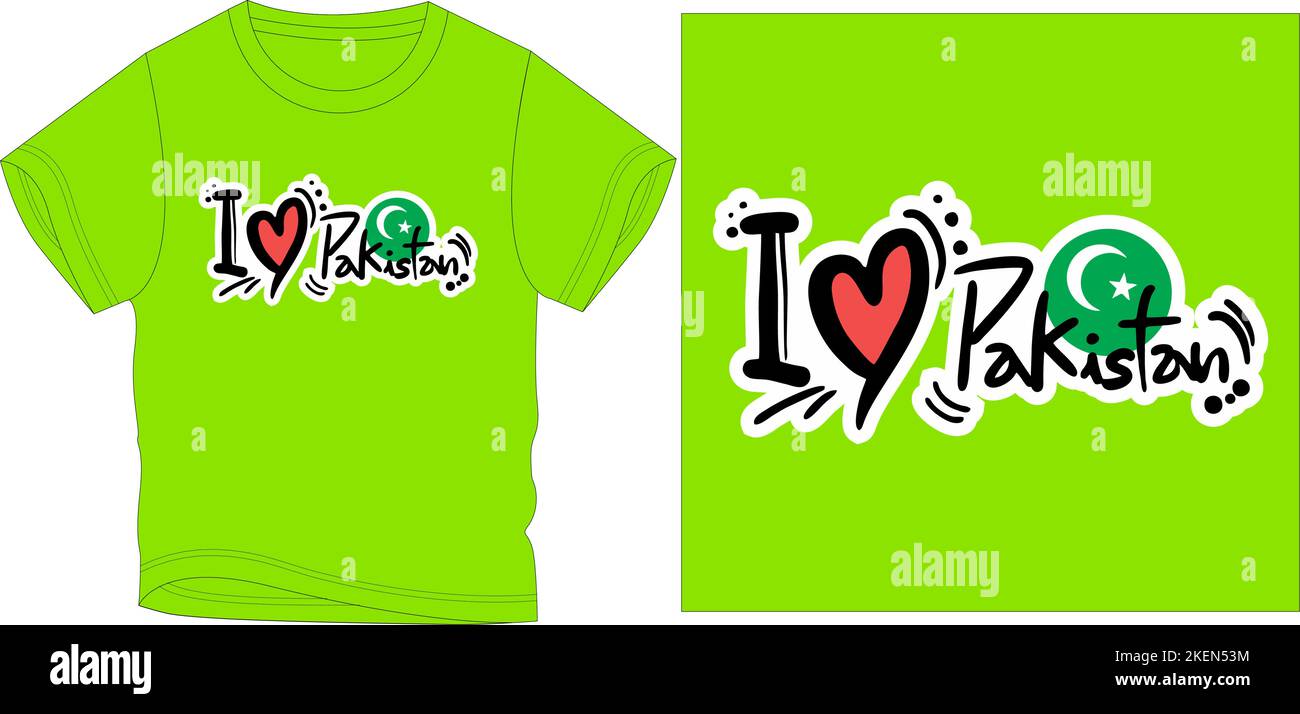 i love pakistan t shirt graphic design vector illustration digital file ...