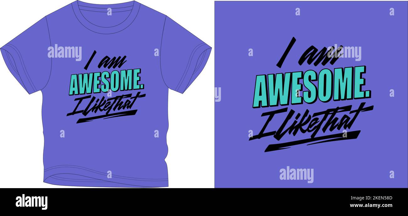i am awesome t shirt graphic design vector illustration digital file ...