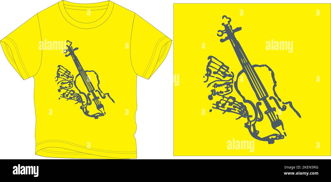 guitar t shirt graphic design vector illustration digital file Screen ...