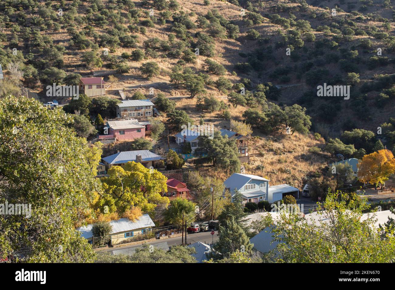 Bisbee is an old mining town in the 21 century now. Older homes, and ...