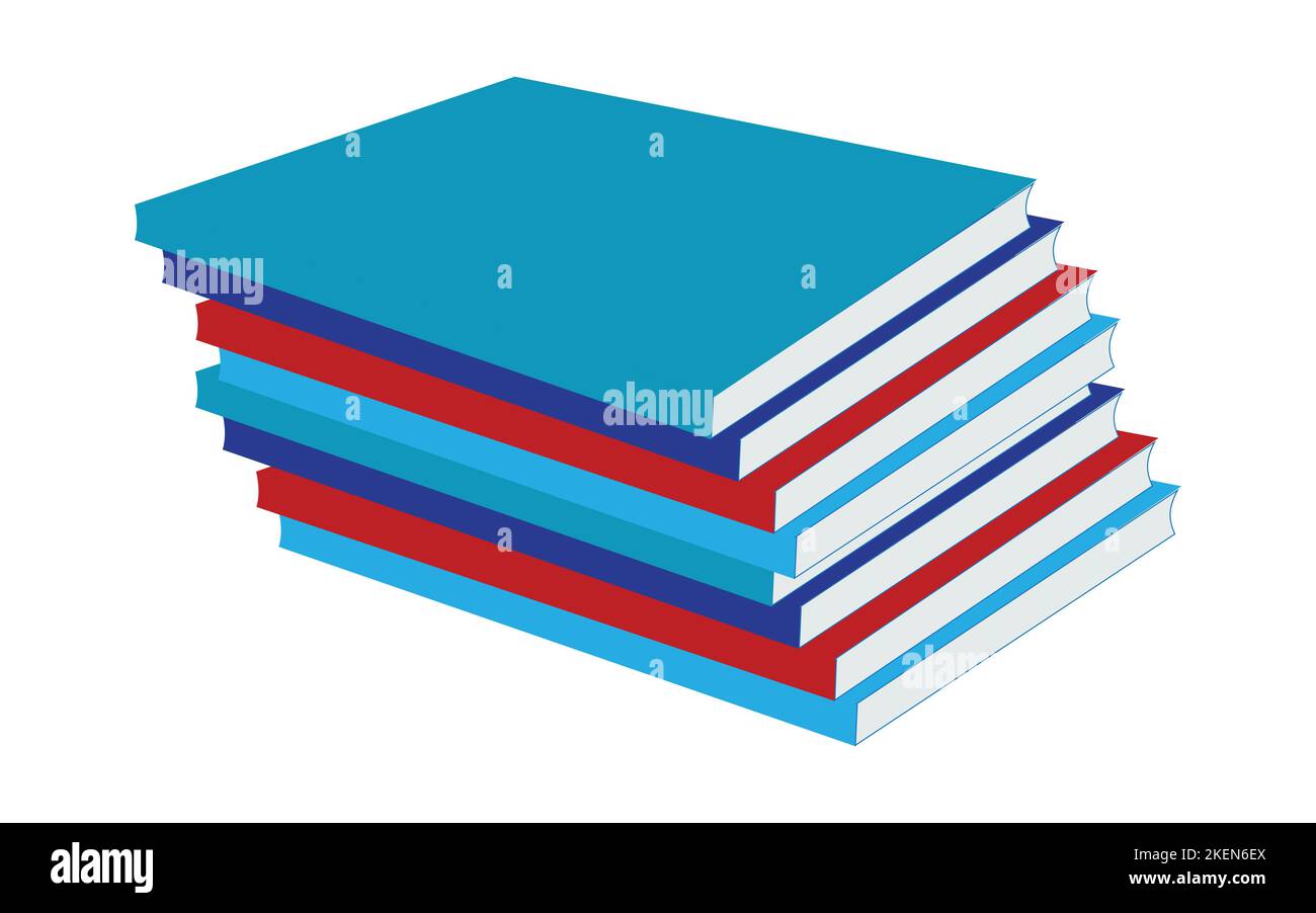 Stack study books different Cut Out Stock Images & Pictures - Alamy