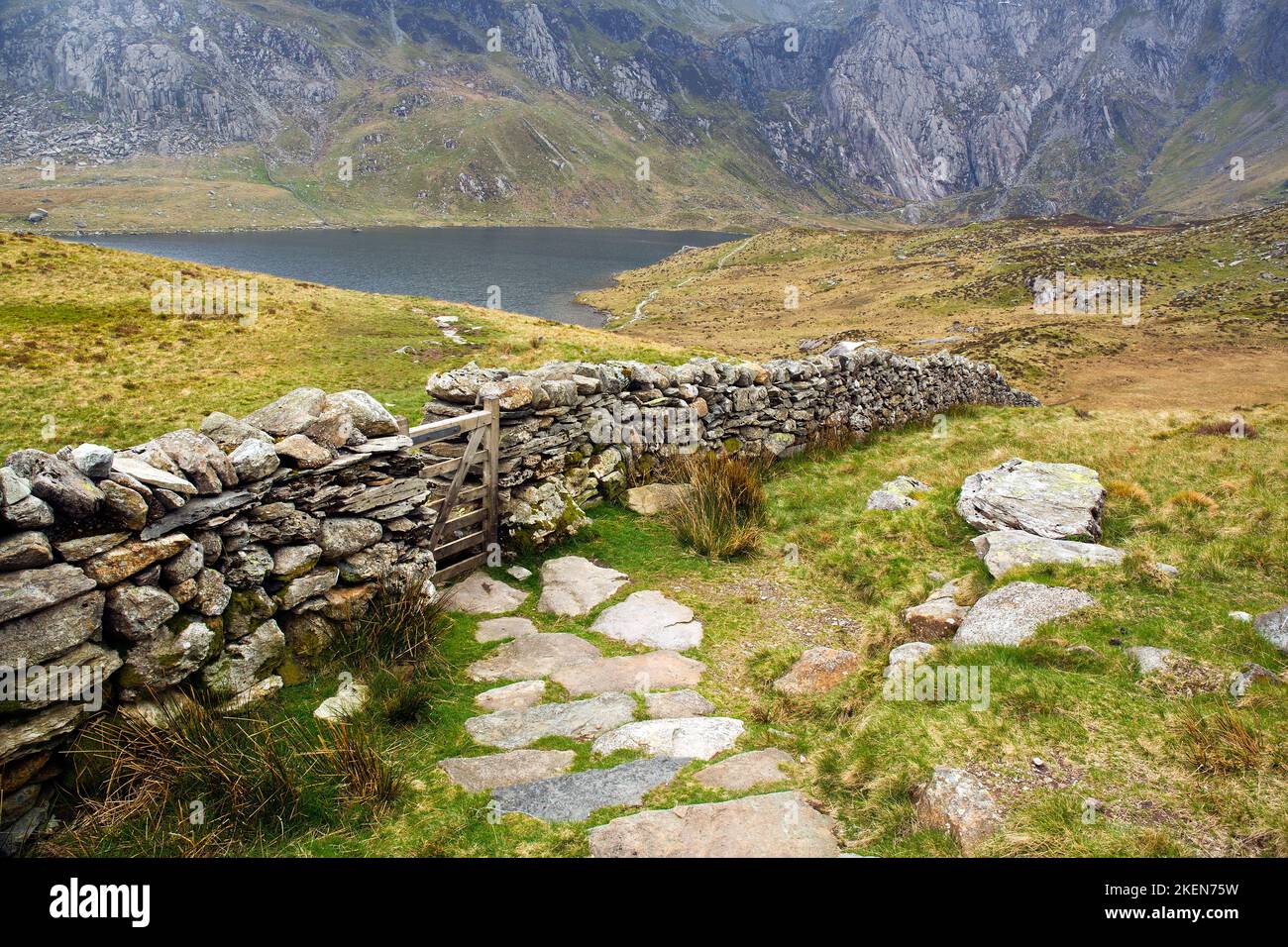 Llyn Idwal Snowdonia National Park Gwynedd North Wales UK, Late Spring ...