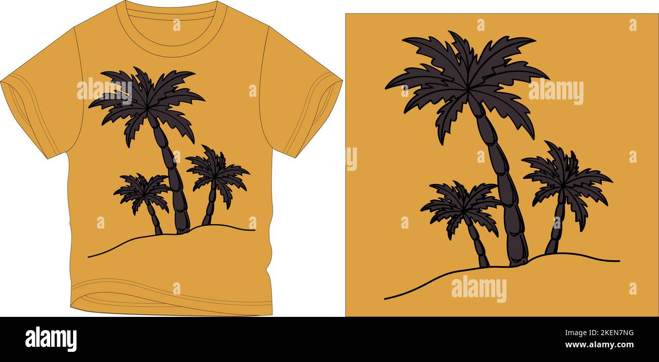 palm tree t shirt graphic design vector illustration digital file ...