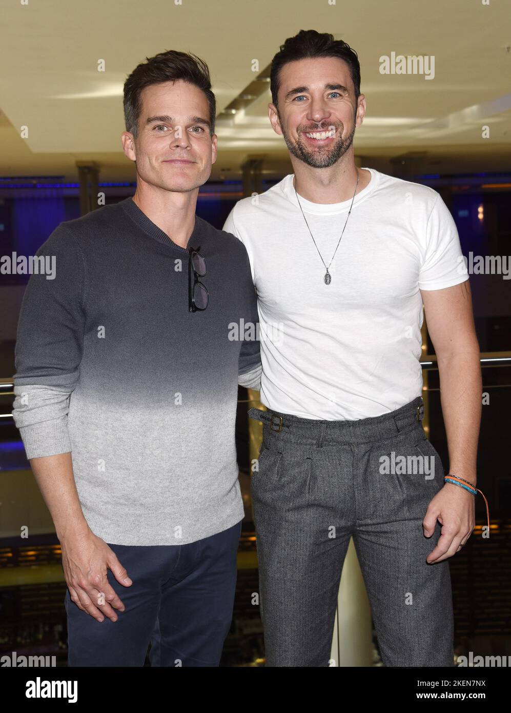 Greg Rikaart and Billy Flynn arriving at the "Days of Our Lives" Day of ...