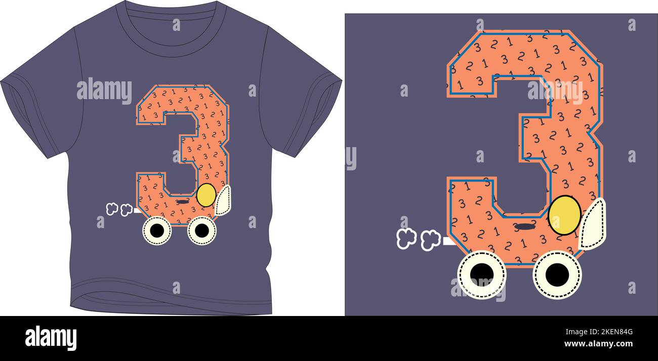 Car number three Stock Vector Images - Alamy