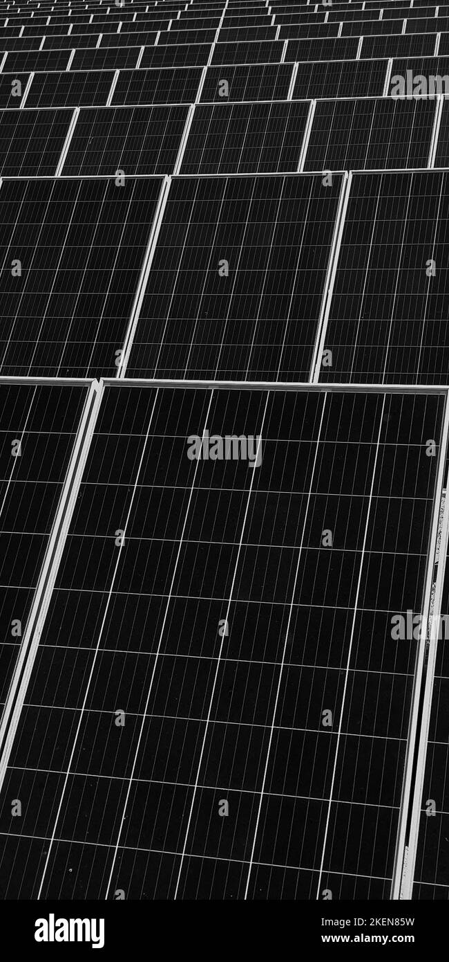 Solar panels vertical Black and White Stock Photos & Images - Alamy