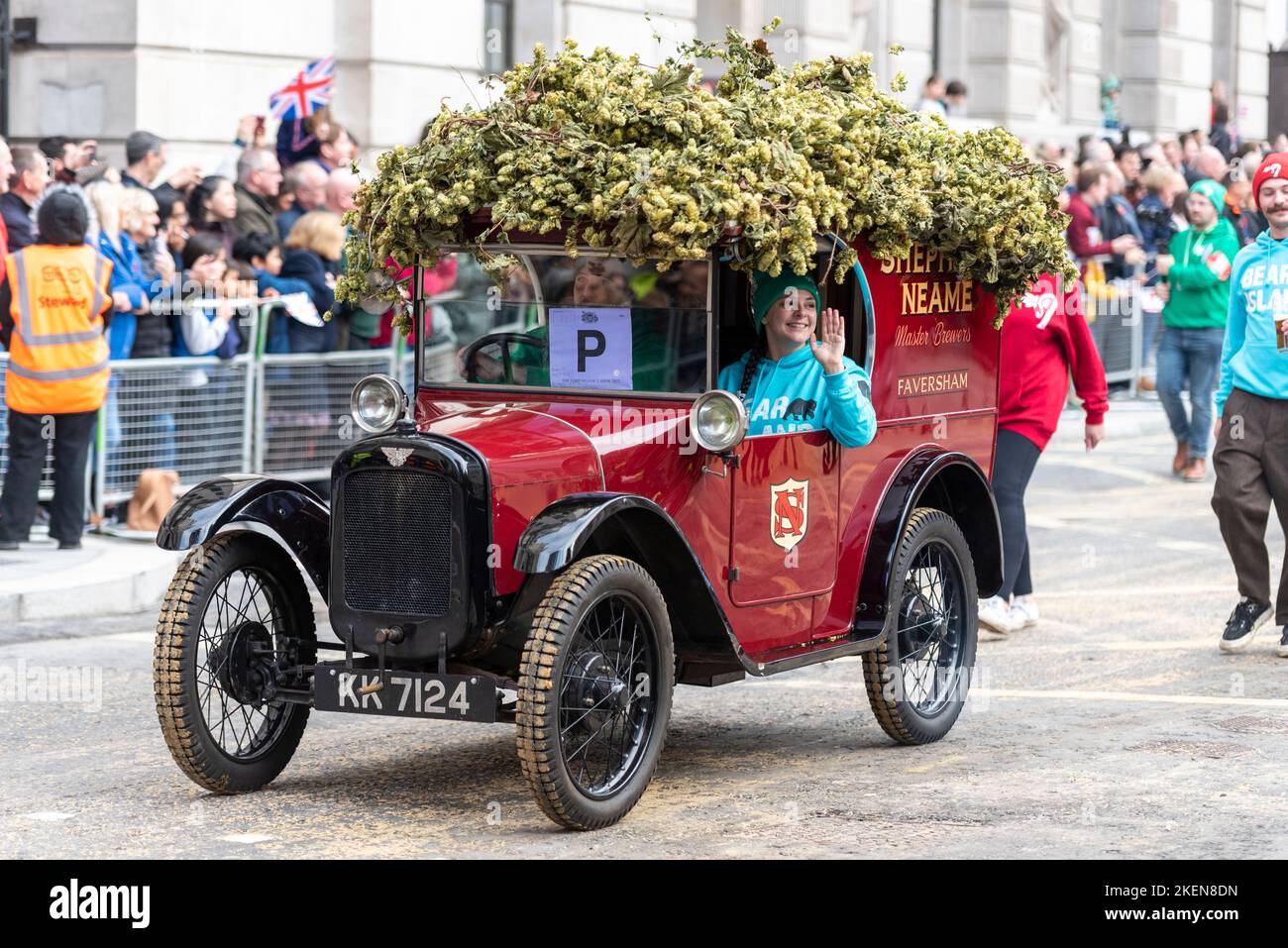 Shepherd Neame car at the Lord Mayor's Show parade in the City of ...