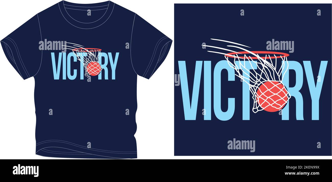 victory basketball t shirt graphic design vector illustration digital ...