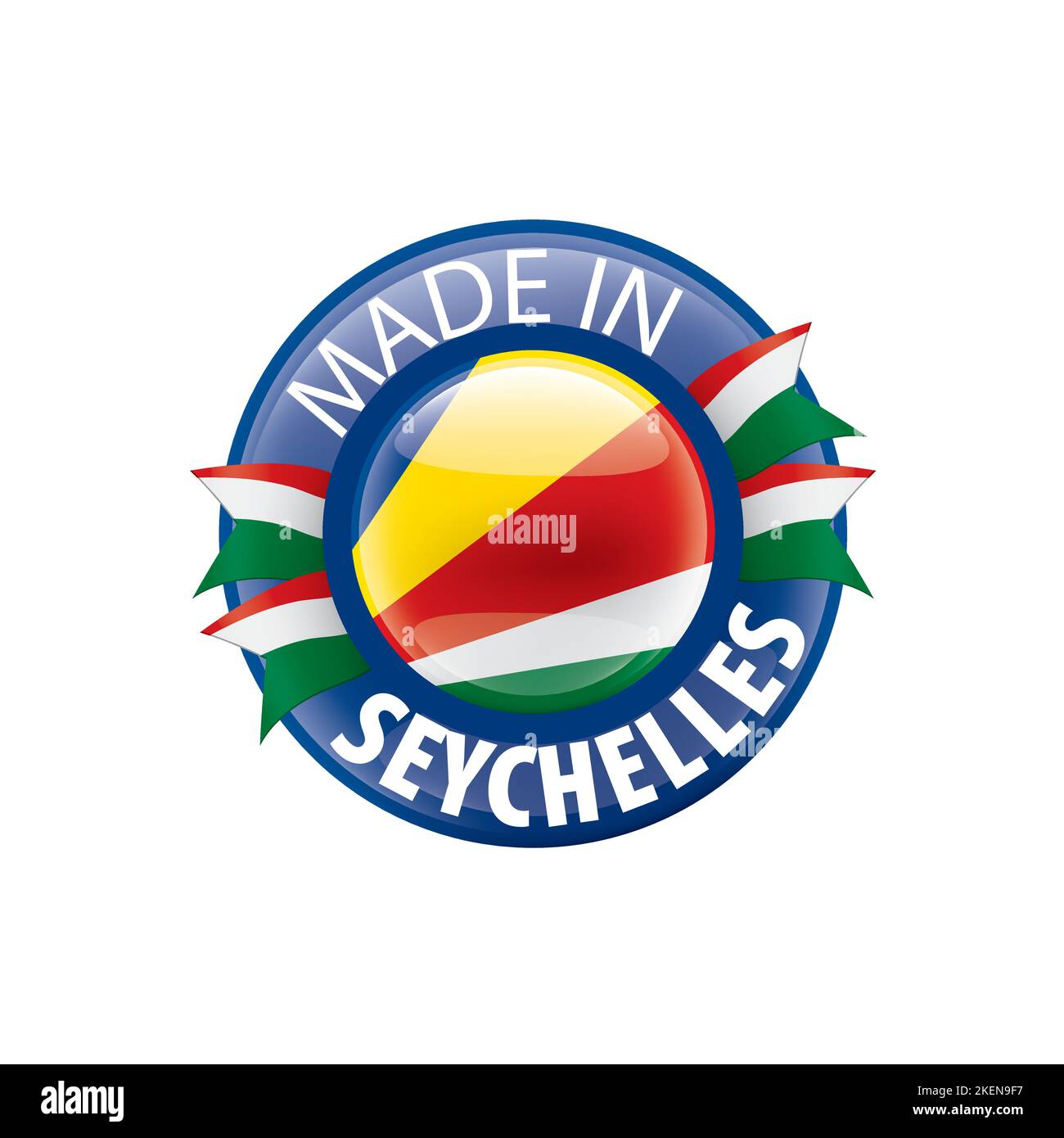 Seychelles flag, vector illustration on a white background Stock Vector ...