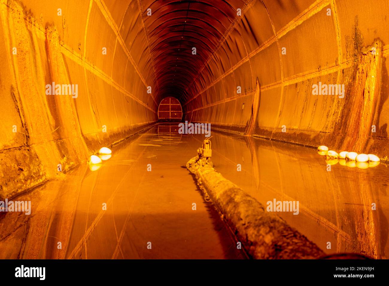 Horseshoe shaped oil storage tunnels built during World War II to ...