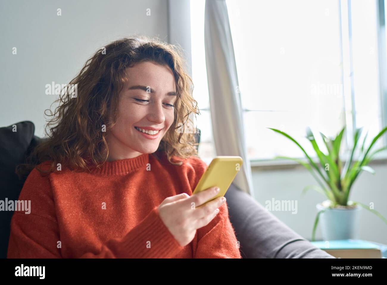 Female using smartphone online shopping hi-res stock photography and ...