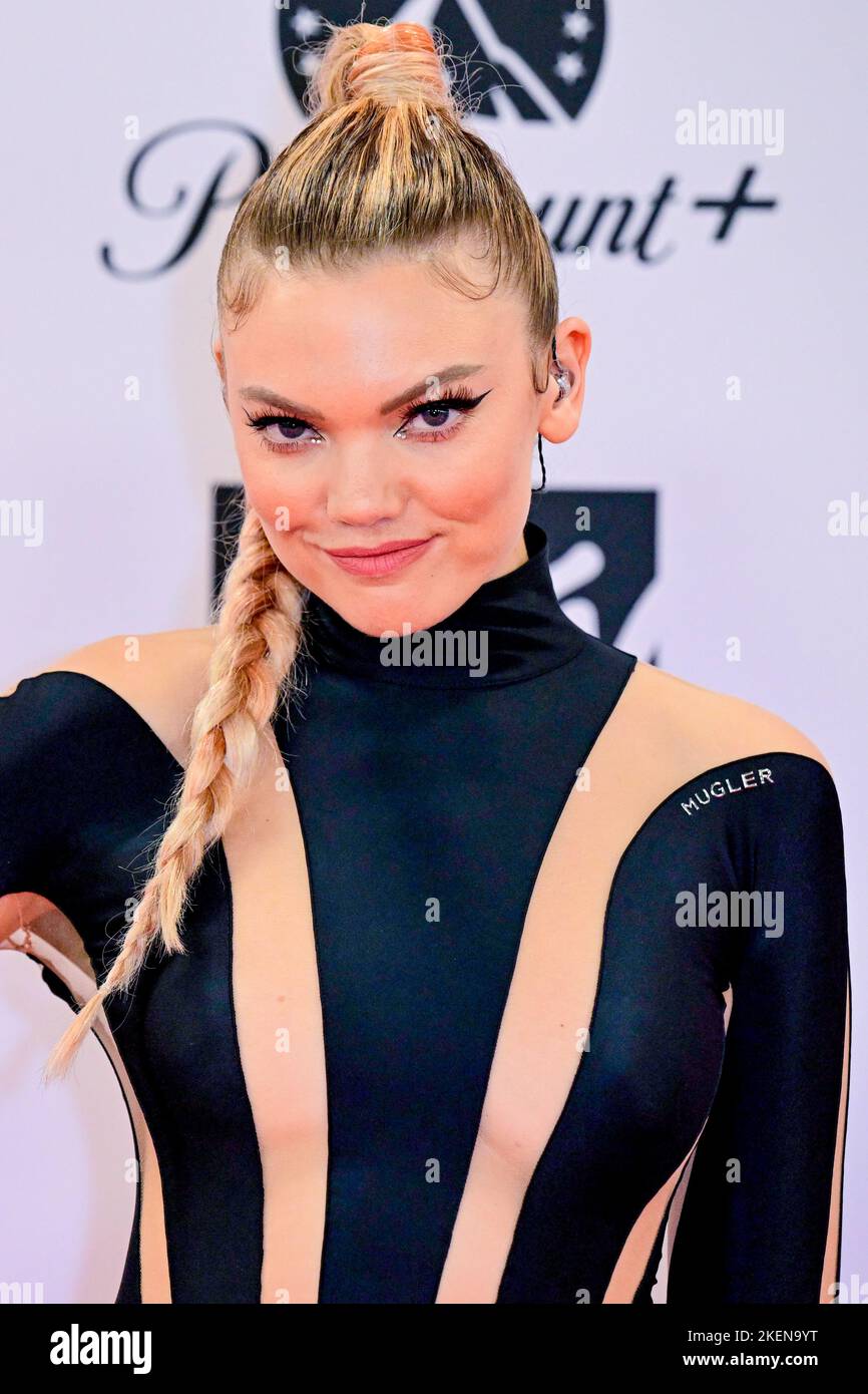 Becca Dudley attending the 2022 MTV EMAs at the PSD Bank Dome in ... Becca Dudley attending the 2022 MTV EMAs at the PSD Bank Dome in ...