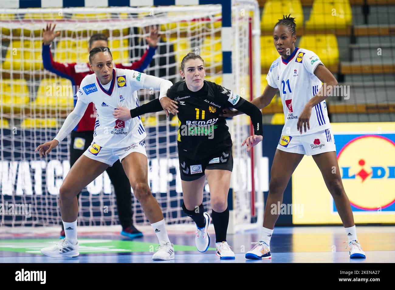 SKOPJE, MACEDONIA - NOVEMBER 13: Ivana Godec of Montenegro, Orlane ...