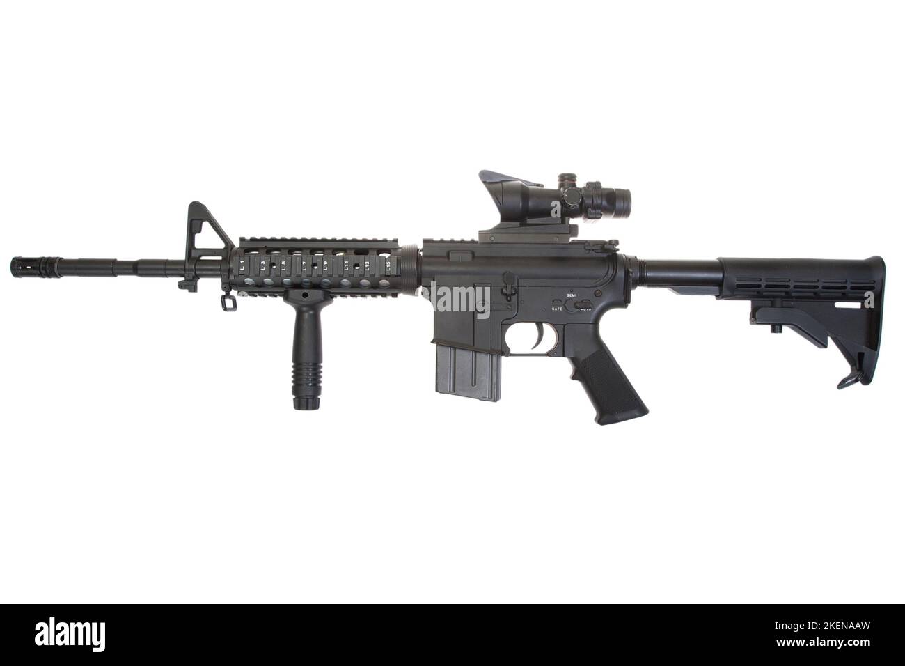 M4 army carbine isolated on a white background Stock Photo - Alamy