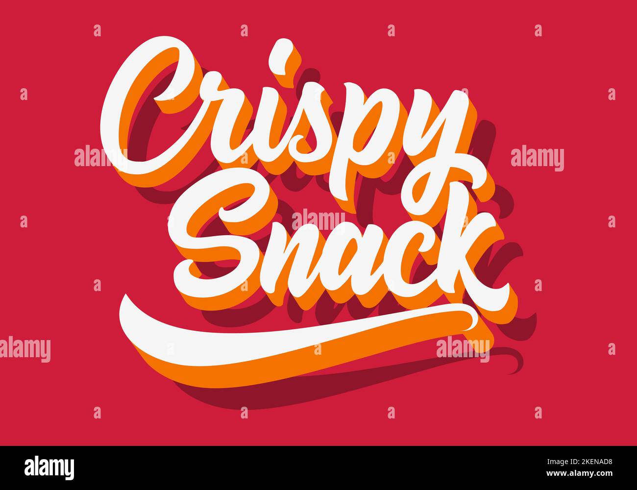 Crunchy crispy text, lettering quote hand drawn creative concept for ...