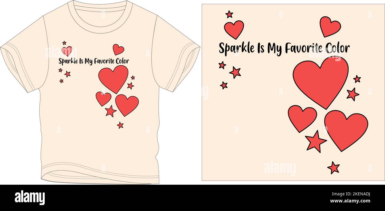 sparkle in my favorite color t shirt graphic design vector illustration ...