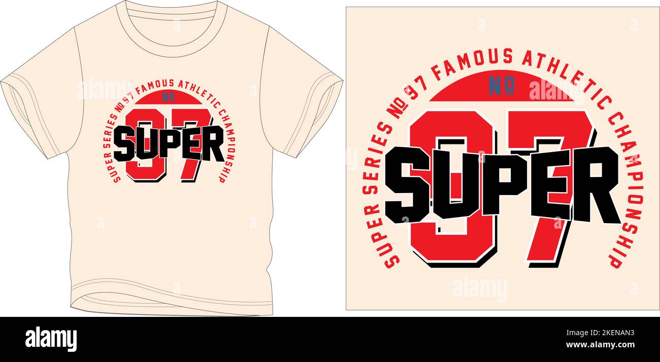 super 97 series t shirt graphic design vector illustration digital ...